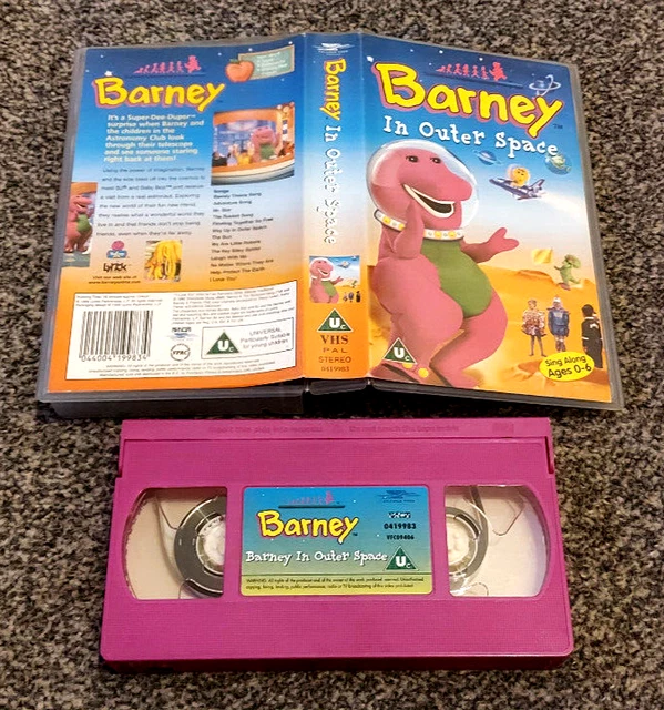BARNEY THE DINOSAUR Barney In Outer Space Purple Pal Vhs Video Kids ...