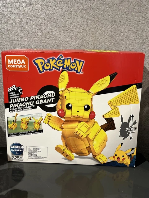 MEGA CONSTRUX POKEMON Jumbo Pikachu Posable Building Set 825 Pieces ...