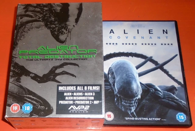 ALIEN PREDATOR TOTAL Destruction THE ULTIMATE DVD COLLECTION ALL 8 ...