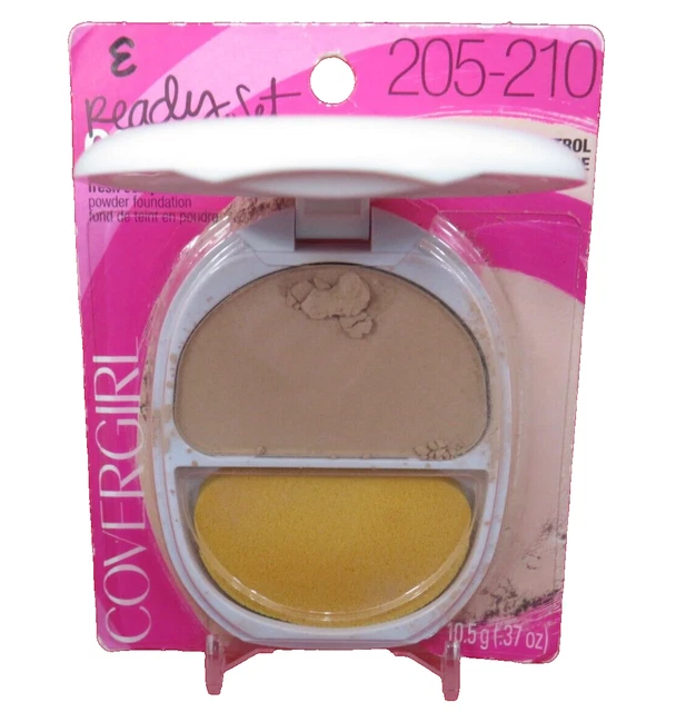 COVERGIRL READY SET Gorgeous Powder Foundation 205-210 Light Med ...