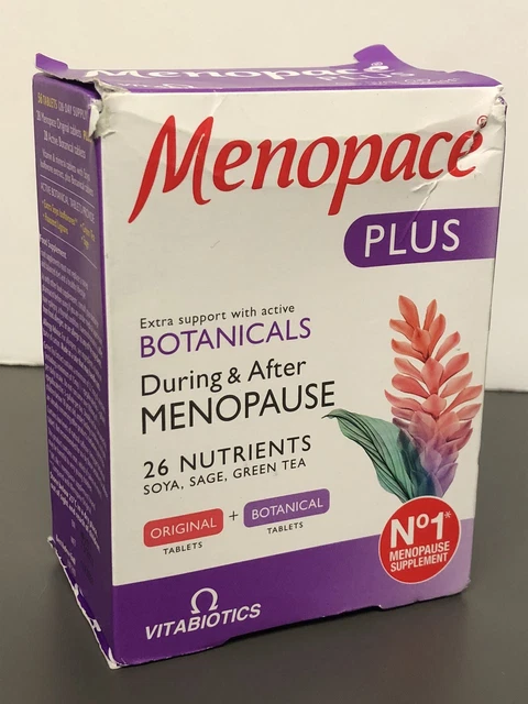 VITABIOTICS MENOPACE PLUS Botanicals - 56 Tablets. BRAND NEW. EXP:11/ ...