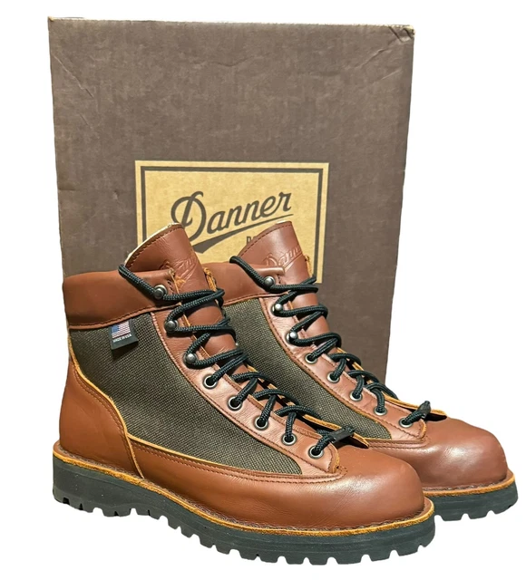 NEW BOXED DANNER Light Cedar Brown Gore-tex Boots 30457 UK 8 EU 42 US 8 ...