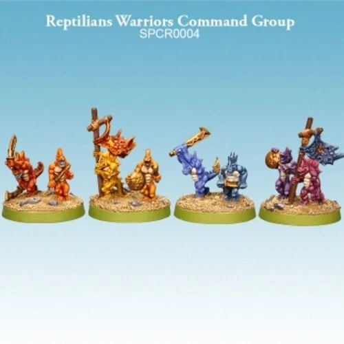 REPTILIANS WARRIORS COMMAND Group Spellcrow Miniatures Argatoria 15MM ...