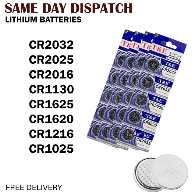 CR2032 BATTERY CR2032 CR2025 CR2016 CR1625 CR1216 cr2032 3v Lithium Coin Button £2.20 - PicClick UK