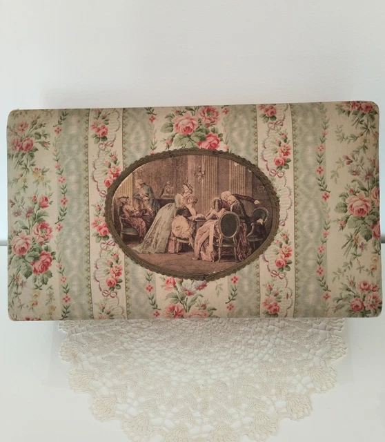 ANCIENNE BOÎTE À couture en tissu EUR 180,00 - PicClick FR