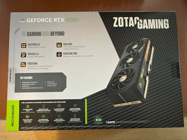 ZOTAC GEFORCE RTX 5080 Solid OC 16GB GDDR7 Graphics Card IN HAND $2,465 ...