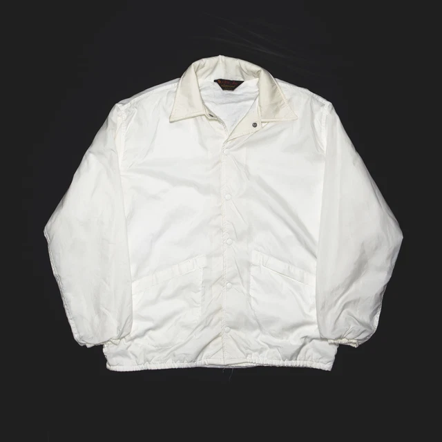 VINTAGE PLA-JAC SAVANNAH'S Finest Cream 90s Nylon Coach Jacket Mens L £ ...