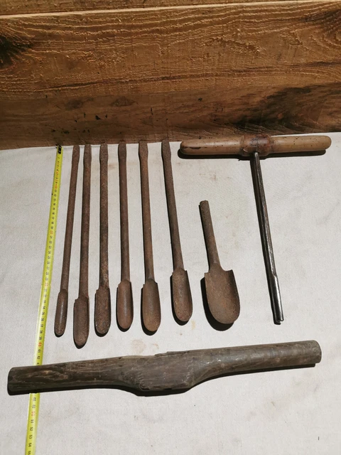 OUTILS ANCIENS 8 Gouges A Bois De Charpentier Menuisier Sabotier Dec 68 ...