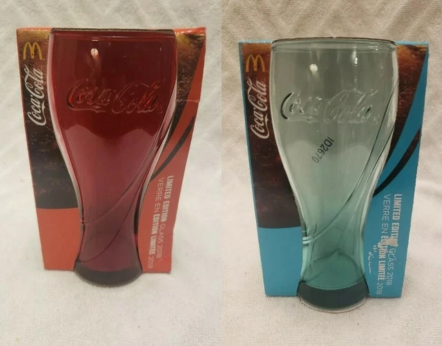 COCA COLA MCDONALD'S 2018 Limited Edition Drinking Glass Cup Turqoise ...
