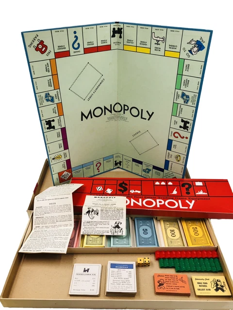 VINTAGE MONOPOLY GAME 1961 Edition Missing Board Characters £11.15 ...