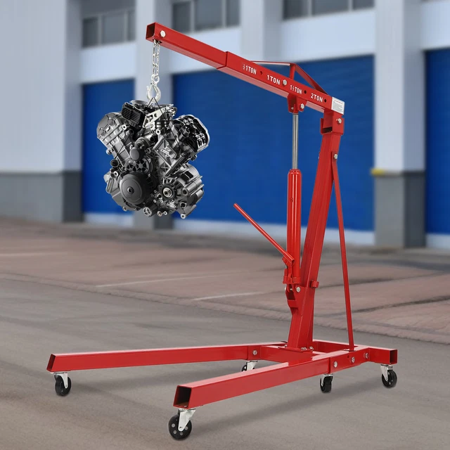 2 TON HEAVY Duty Folding Engine Hoist Cherry Picker Shop Crane Hoist ...