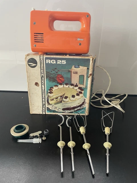 ORIGINAL DDR RG25 RG28 Mixer Rührgerät m. Zubehör AKA electric Orange ...