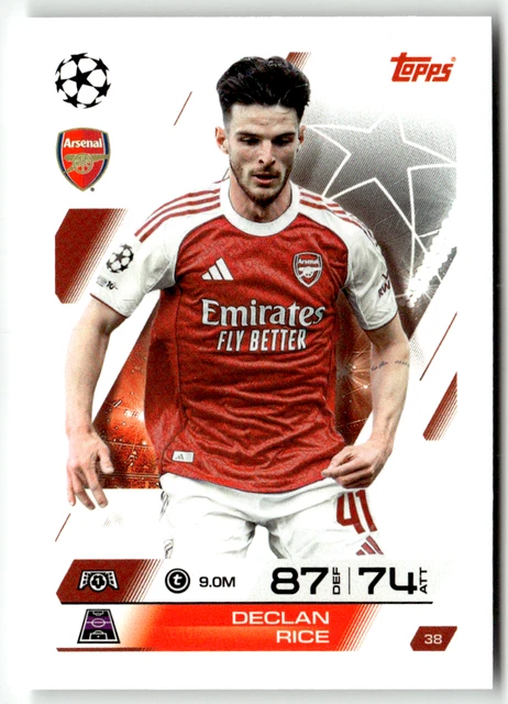 TOPPS MATCH ATTAX Ligue Des Champions 2025-26 N° 38 Declan Rice EUR 1 ...