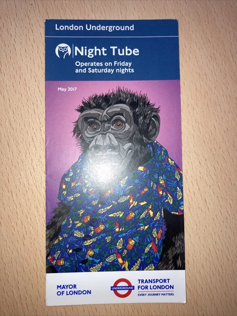 LONDON TUBE MAP. (. Night Services. 2017. ) £1.50 - PicClick UK