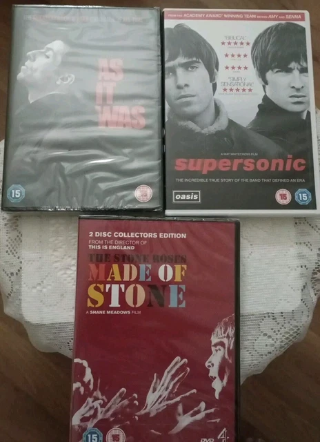 OASIS/LIAM GALLAGHER/THE STONE Roses DVDS As It Was/Supersonic/Made Of ...