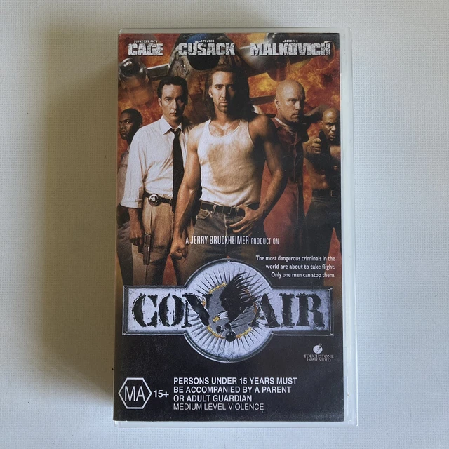 CON AIR NICOLAS Cage John Cusack VHS Video - Action Drama Thriller MA15 ...