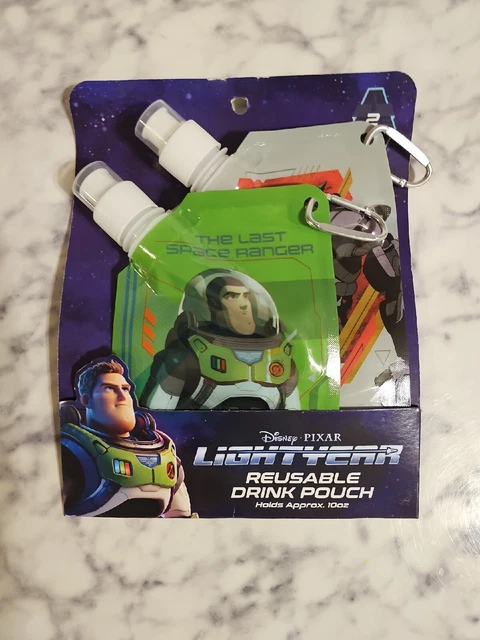 DISNEY'S PIXAR BUZZ Lightyear Reusable Drink Pouch 10oz Space Ranger 2 ...