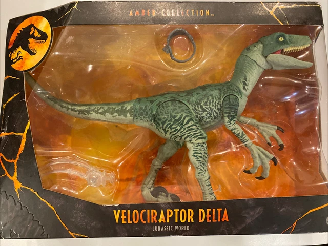 JURASSIC WORLD AMBER Collection Velociraptor Delta Raptor Squad Figure ...