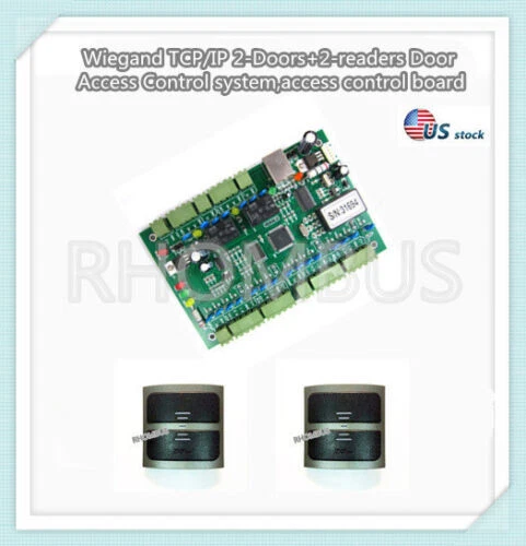 WIEGAND TCP/IP 2-DOORS+2-READERS Door Access Control system $124.99 ...