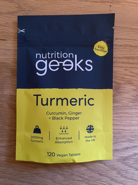 NUTRITION GEEKS TURMERIC - 120 Tablets/2 Months £6.00 - PicClick UK