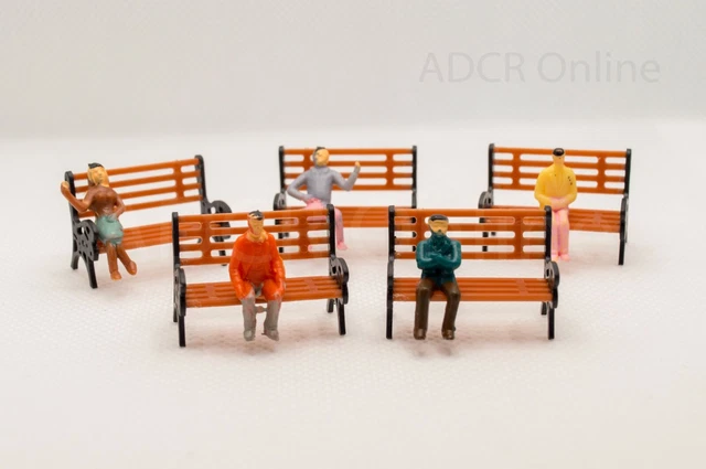 OO GAUGE BENCH Park Benches with People Figures - 5 / 10 Pack - OO ...