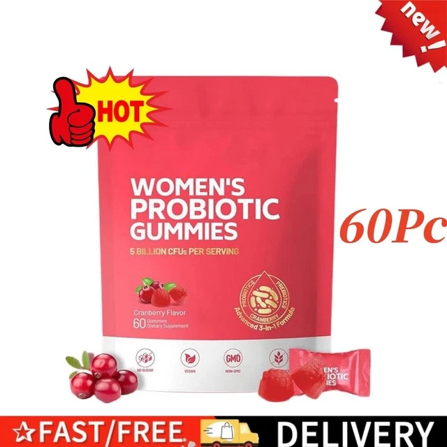 VAGINAL WOMEN PROBIOTIC Feminine Balance PH Cranberry Gummies for ...