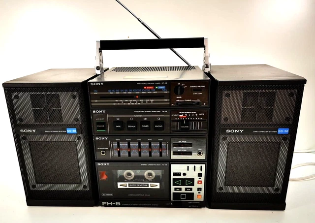 SONY FH-5 RARE 1985 Compact High Density Component System Portable ...
