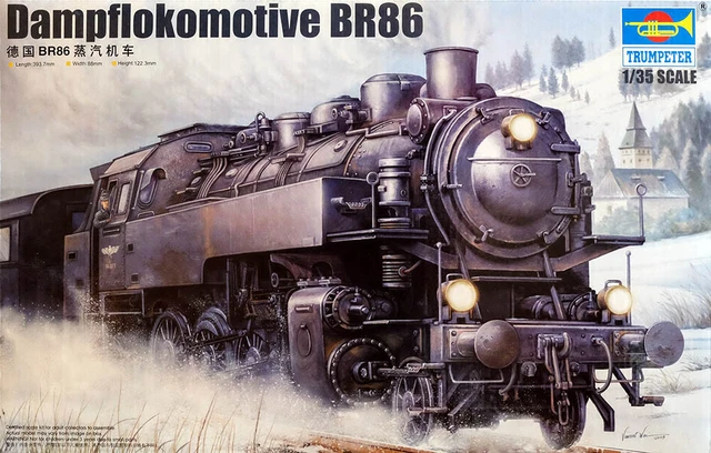 DR BAUREIHE 86 Dampflokomotive BR-86 Zug 1:35 Model Kit Bausatz ...