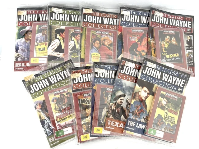 THE JOHN WAYNE Collection x 10 Magazines DVDs #53 54 55 56 57 58 59 60 ...