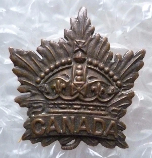 CANADIAN ARMY GENERAL Service Corps Cap Badge BRONZE VINTAGE Original £ ...
