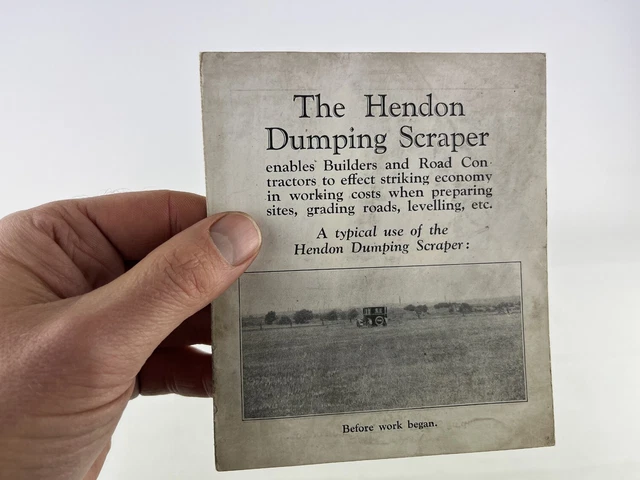 ANTIQUE HENDON DUMPING Scraper~Farm/Road Building~Oliver Plough/Fordson ...