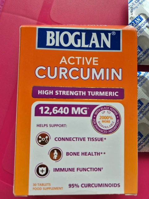 HIGH STRENGTH TURMERIC 12,640 mg, Active Curcumin, Bioglan £15.59 ...
