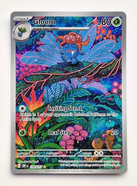 GLOOM 198/197 ILLUSTRATION Rare Holo Obsidian Flames Pokemon Card - Pack Fresh £14.99 - PicClick UK