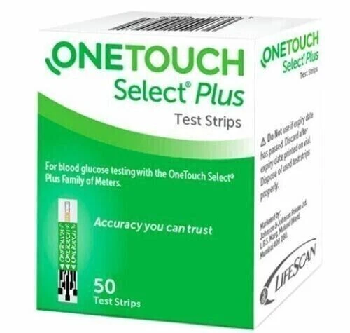 BANDELETTES DE TEST One Touch Select Plus glucose sanguin 50 Exp - (05/ ...