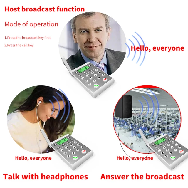 WIRELESS INTERCOM PHONE Wireless Intercom System Full Duplex ...