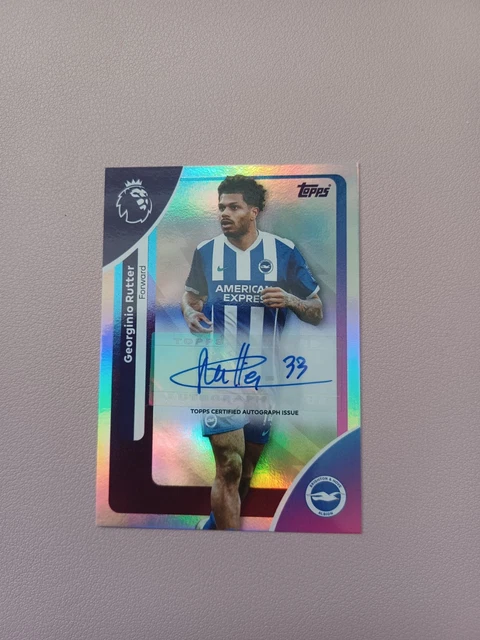 TOPPS 2026 PREMIER League Autograph Card Georginio Rutter, Brighton ...