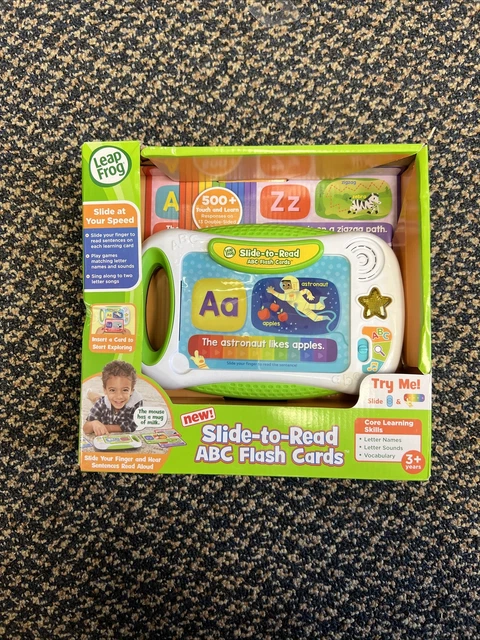 LEAPFROG SLIDE-TO-READ ABC Flash Cards Slide it Sound It Leap Frog ...