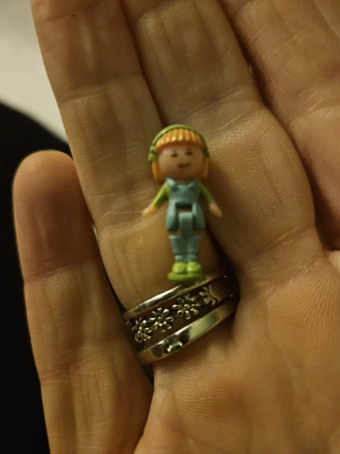 RARE VINTAGE BLUEBIRD 1990 Polly Pocket Drawing Set Playset Midge Doll ...