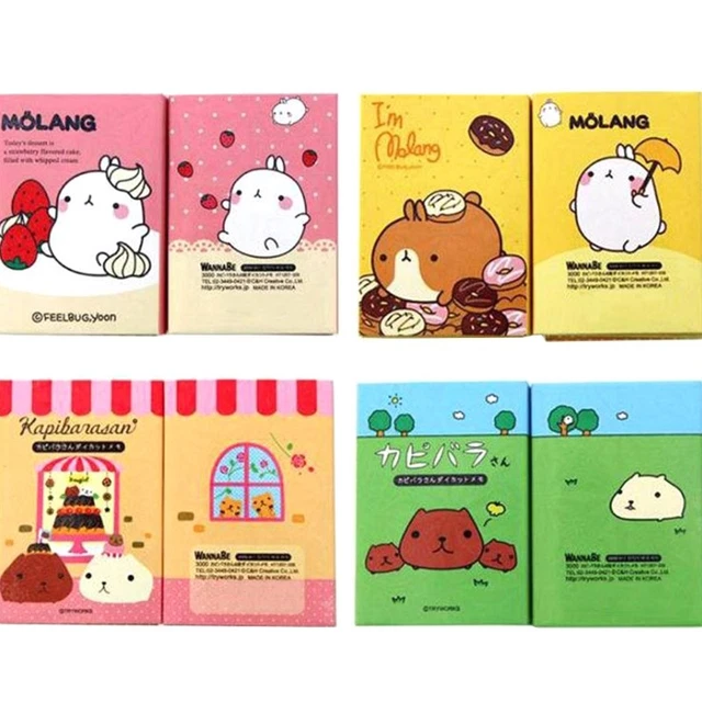CARTOON ANIMALS 6 Folding Memo Pad Sticky Notes Stationery Notepad Cute ...