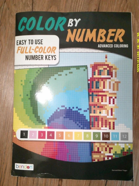 NEW COLOR BY Number advanced coloring book easy to use number keys $15. ...