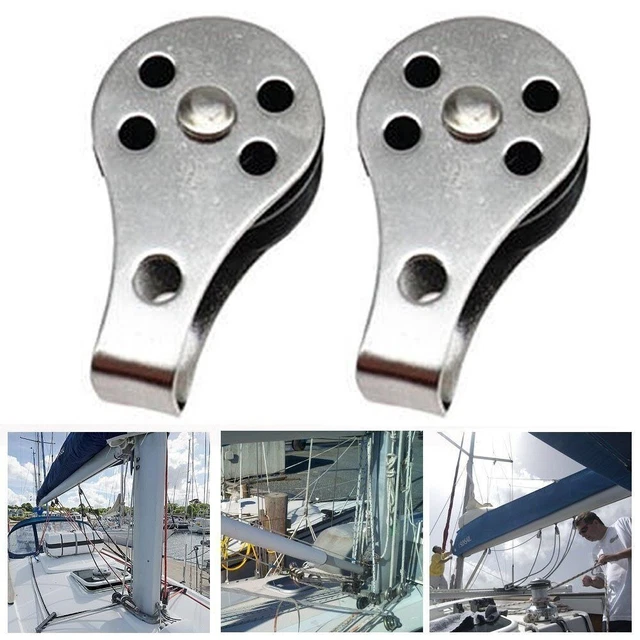 25MM SAILING KAYAK Fixed Pulley Block Marine Nylon Sheave Rigging ...