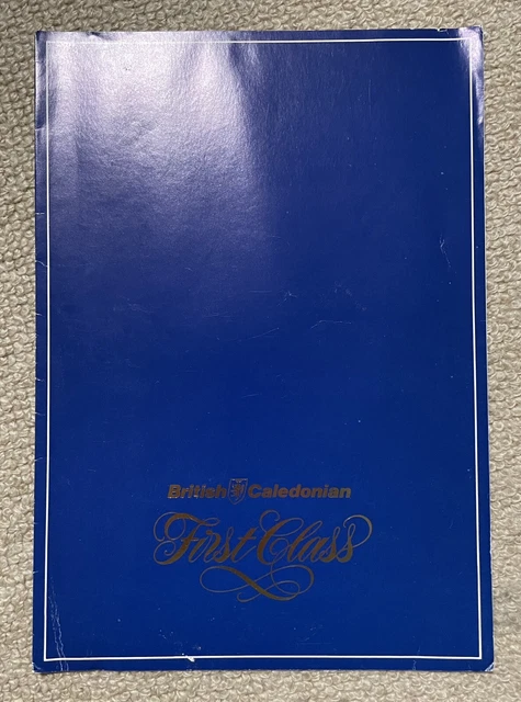 BRITISH CALEDONIAN FIRST Class Menu £15.00 - PicClick UK