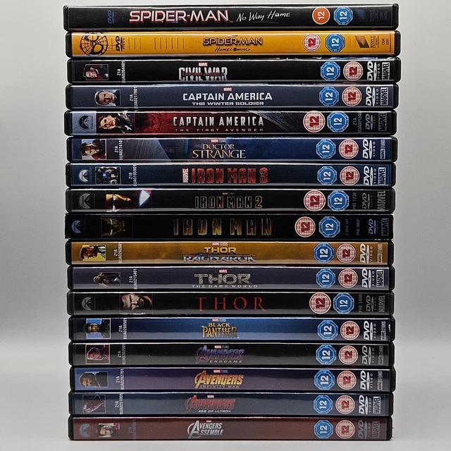 MARVEL AVENGERS MCU 17 x DVD Collection Iron Man Guardians Capt America ...