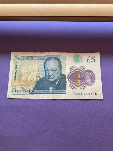 AA06 BANK OF England £5 Pound Polymer Note Circulated Condition £9.99 ...