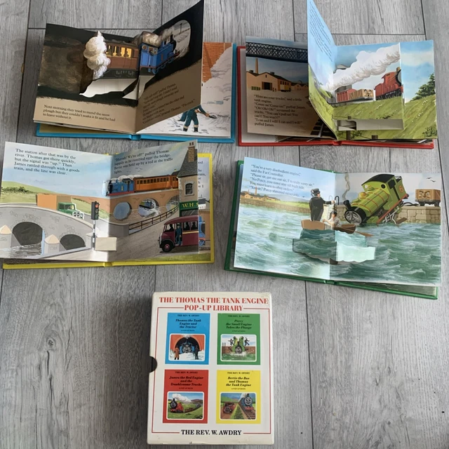 VINTAGE THOMAS THE Tank Engine Pop-Up Library 4 Books In Slip Case VGC ...