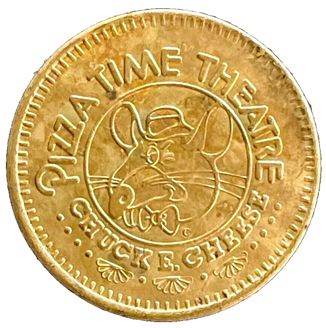 1982 CHUCK E CHEESE Game Token Original Vintage Pizza Restaurant Arcade ...