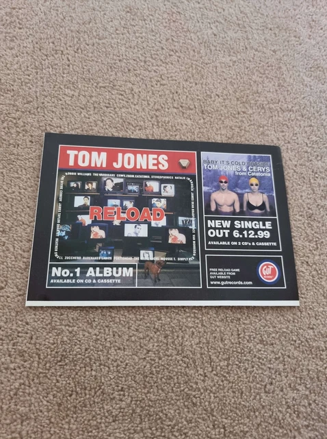 TNEWM115 ADVERT 5X8 Tom Jones : Reload Album - Robbie Williams, Mousse ...