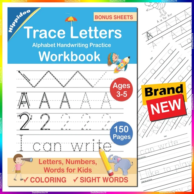 ABC LETTER TRACING Handwriting Alphabet Practice workbook kids ...