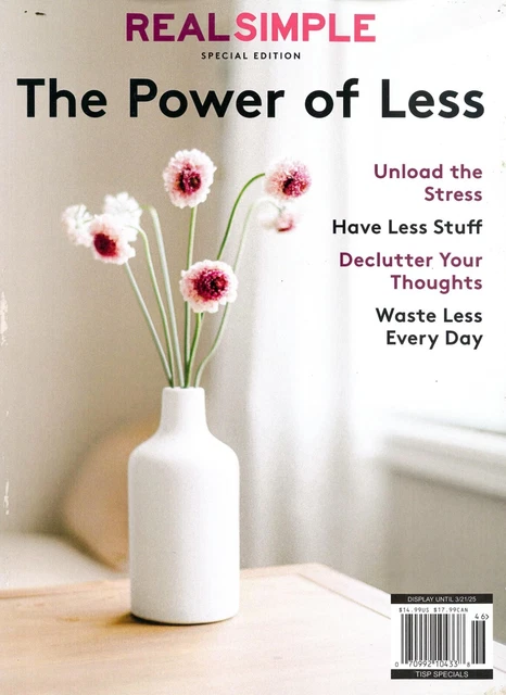 REAL SIMPLE MAGAZINE - Special 2024 / 2025 - The Power Of Less £15.95 ...