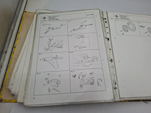 MANUALE OFFICINA PIAGGIO ET2 50 e MY 2001 catalogo ricambi codici ...